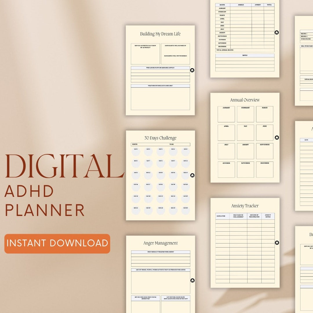 ADHD Planner Adults | ADHD Planner for Work | ADHD Organization Journal ...