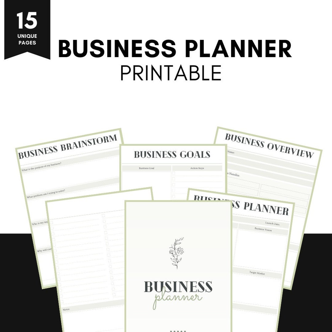 Minimalist Business Planner | Printable Business Planner Bundle ...