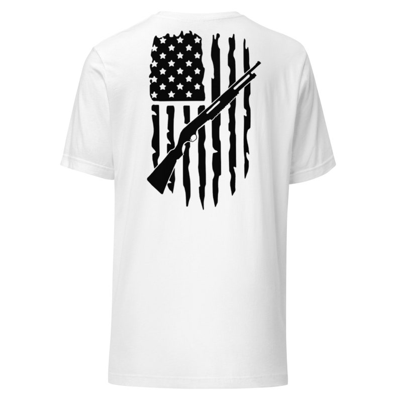 Gun Flag Shirt, Back Side Thin Line Shirt, Rifle Flag Shirt, Armed ...