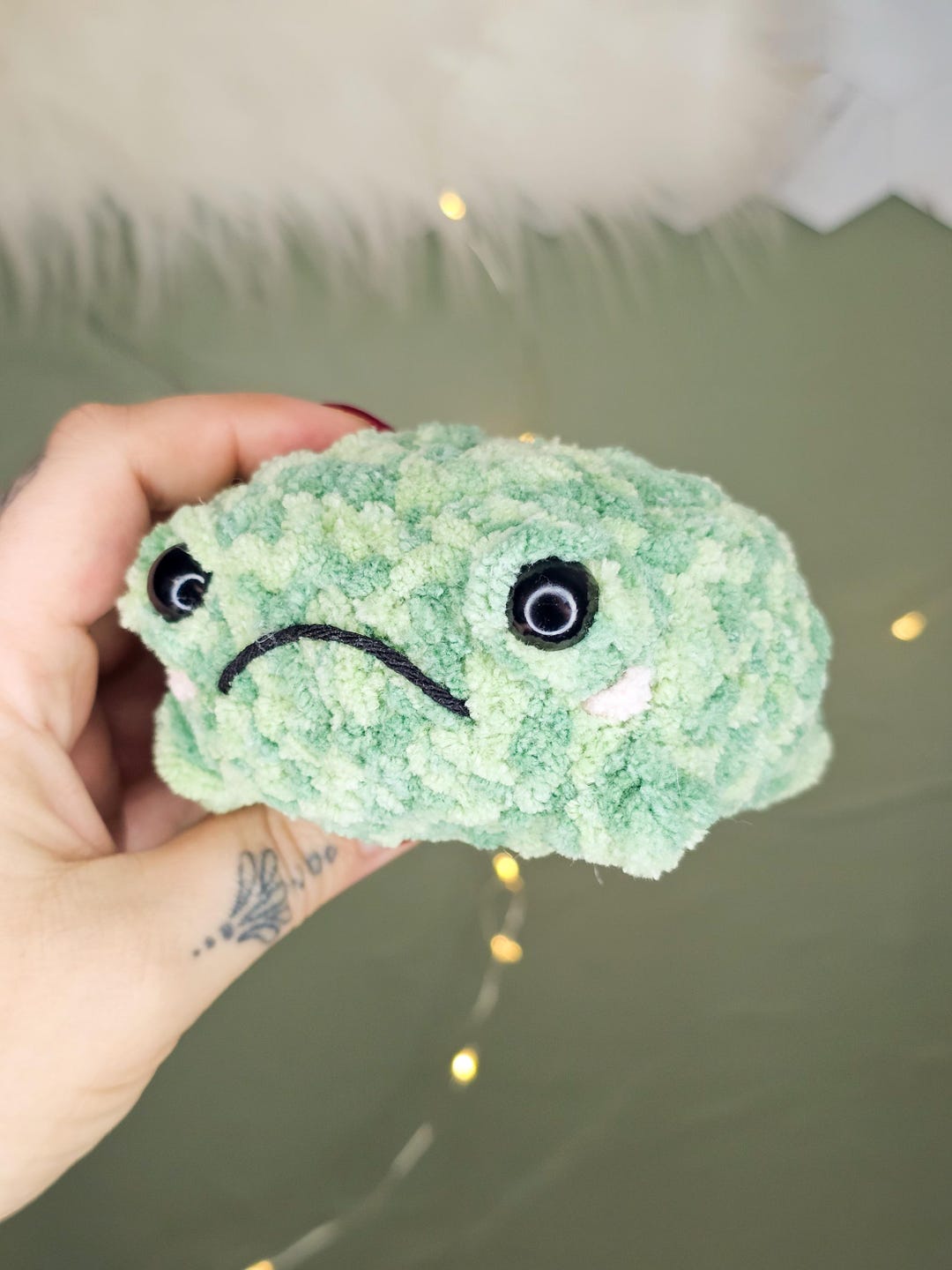 Stanley the Angry Toad Crochet Plushie, Cheeky Frog, Amigurumi - Ready ...