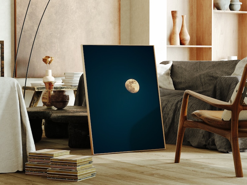 Minimalist Moon, Fine Art Photography Print, Minimalist Home Decor ...