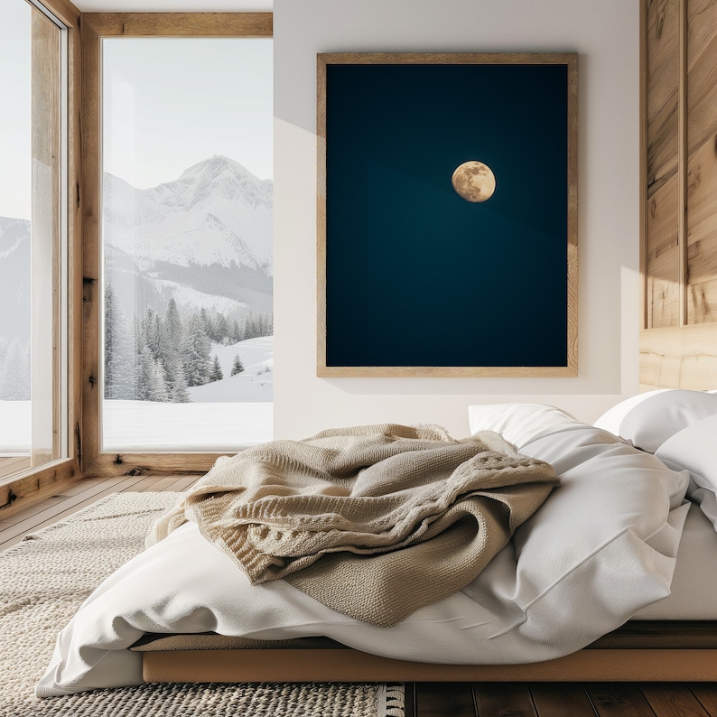 Minimalist Moon, Fine Art Photography Print, Minimalist Home Decor ...