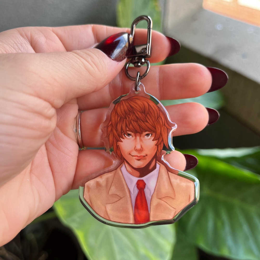 Light Yagami Keychain Kira Keychain Death Note Keychain Epoxy Keychain ...