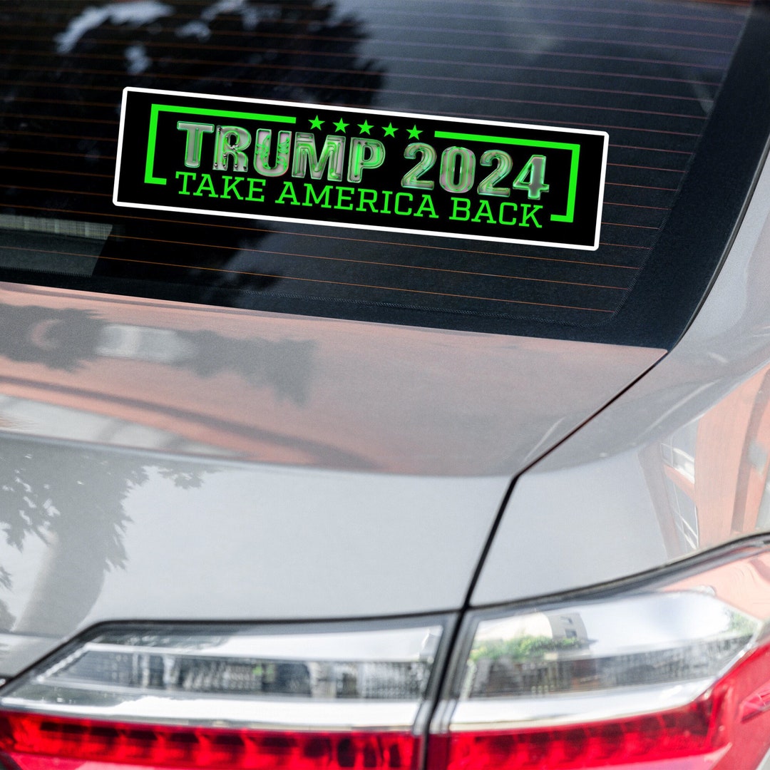 Trump 2024 Bumper Sticker Donald Political MAGA Republican Bubble-free ...