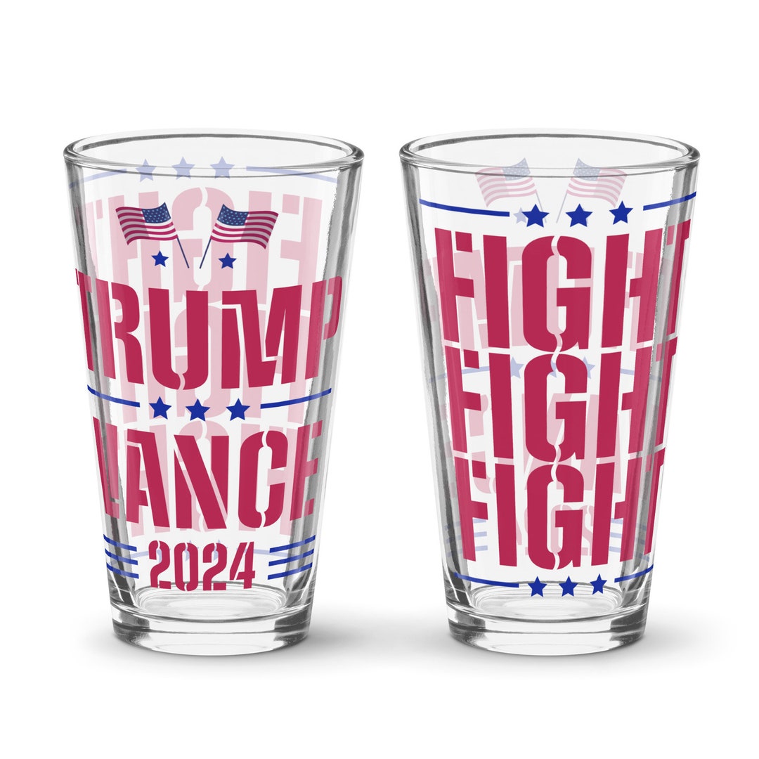 Trump Vance 2024 Shaker Glass Patriotic Pint Glass for Republicans - Etsy