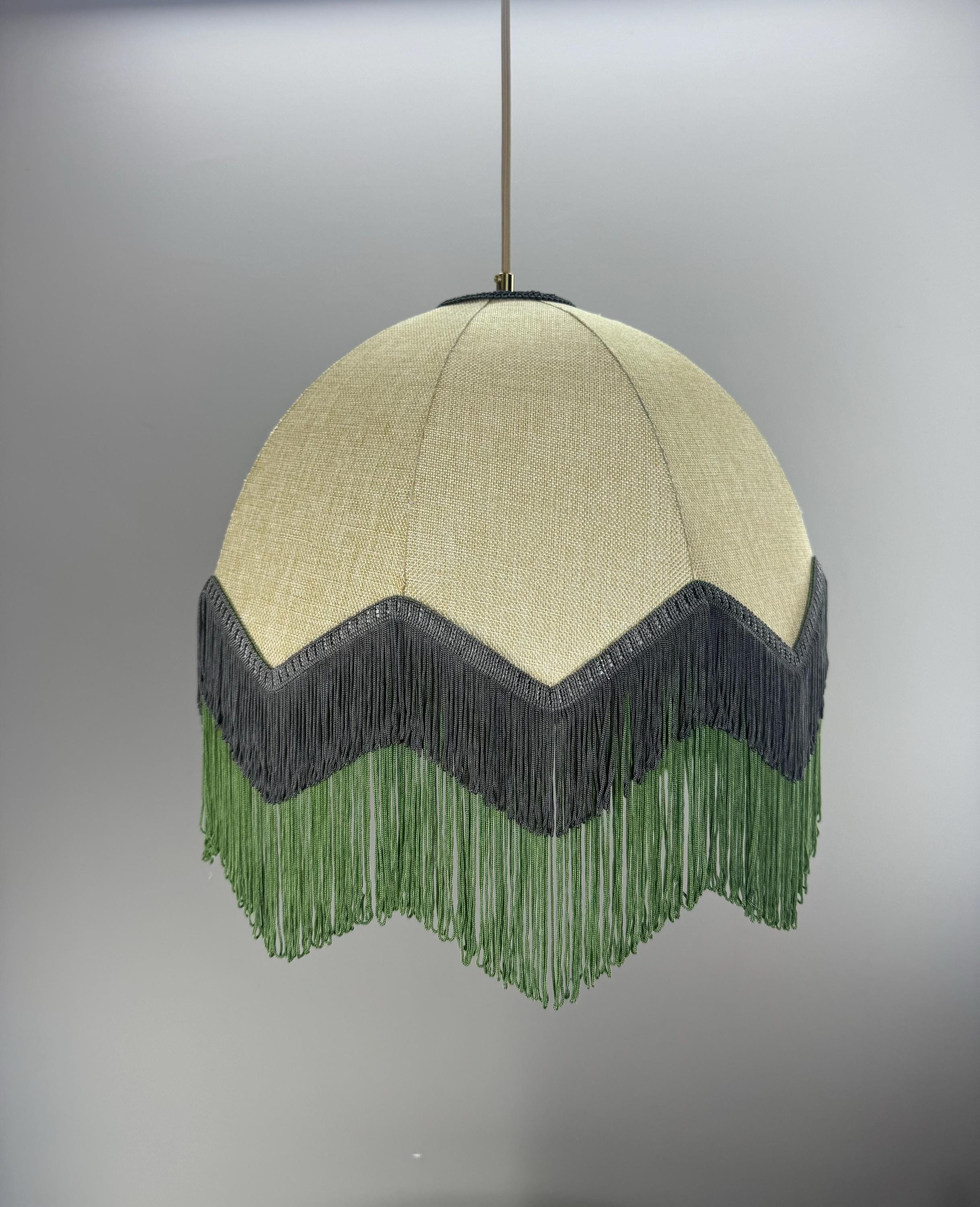 Boho Light, Tassel Pendant Ligting, Boho Fringe Chandelier, Cotton ...