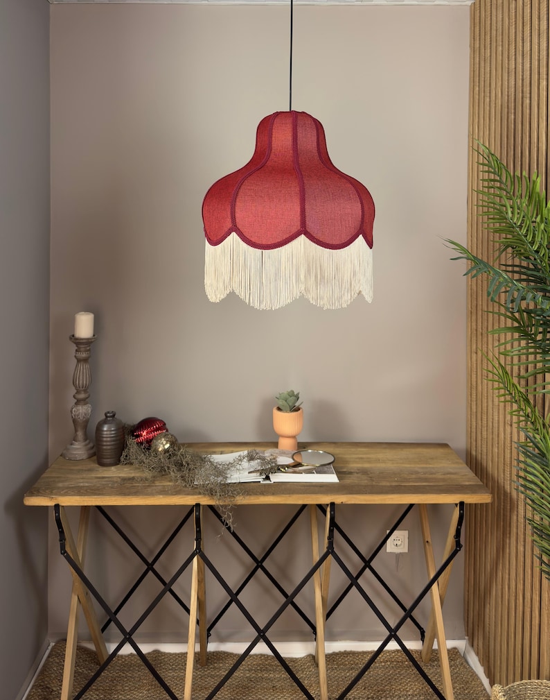 Boho Light, Tassel Pendant Ligting, Boho Fringe Chandelier, Cotton ...