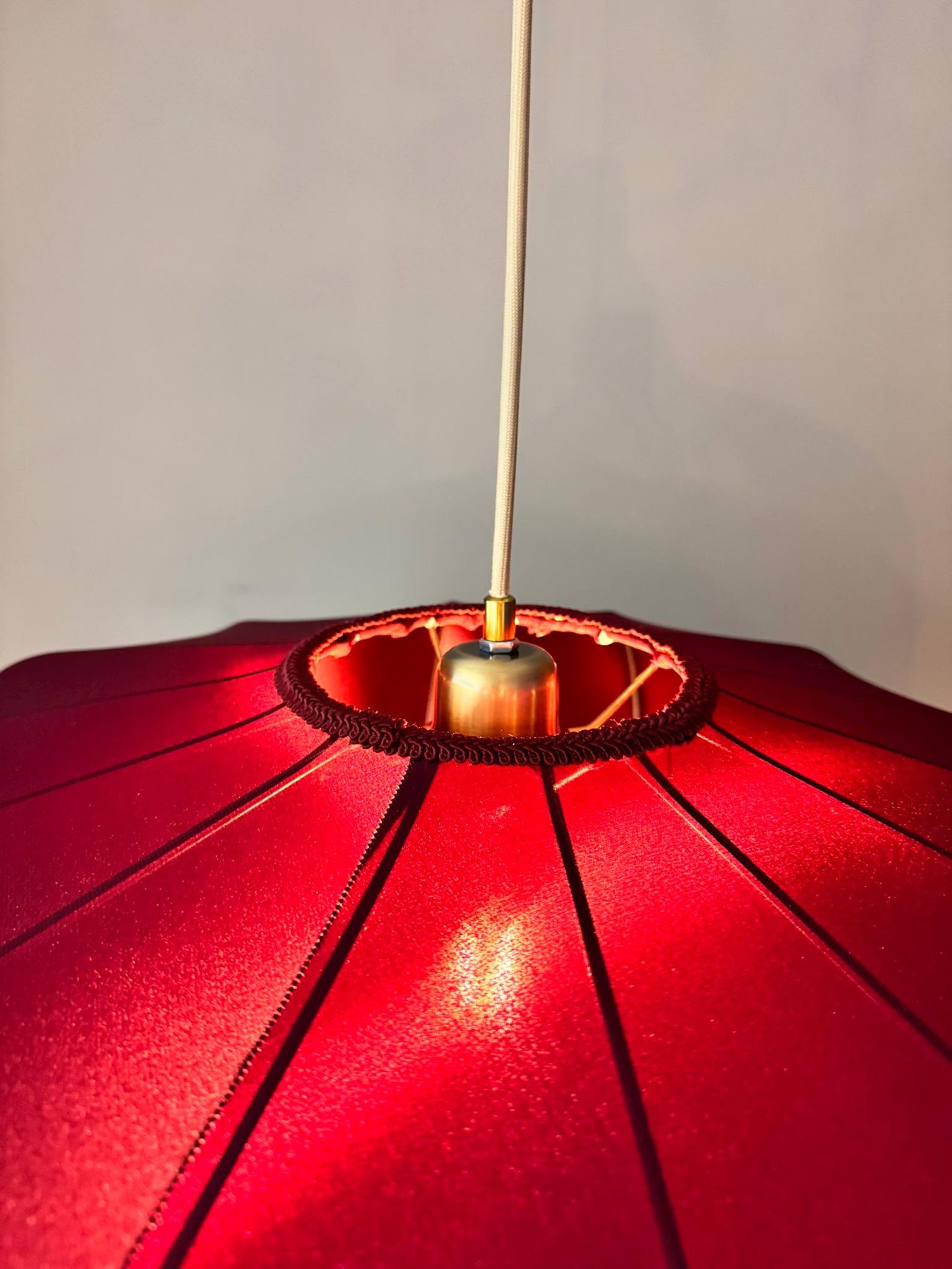 Silk Satin Fabric and Fringed Chandelier, Lamp Shade. - Etsy