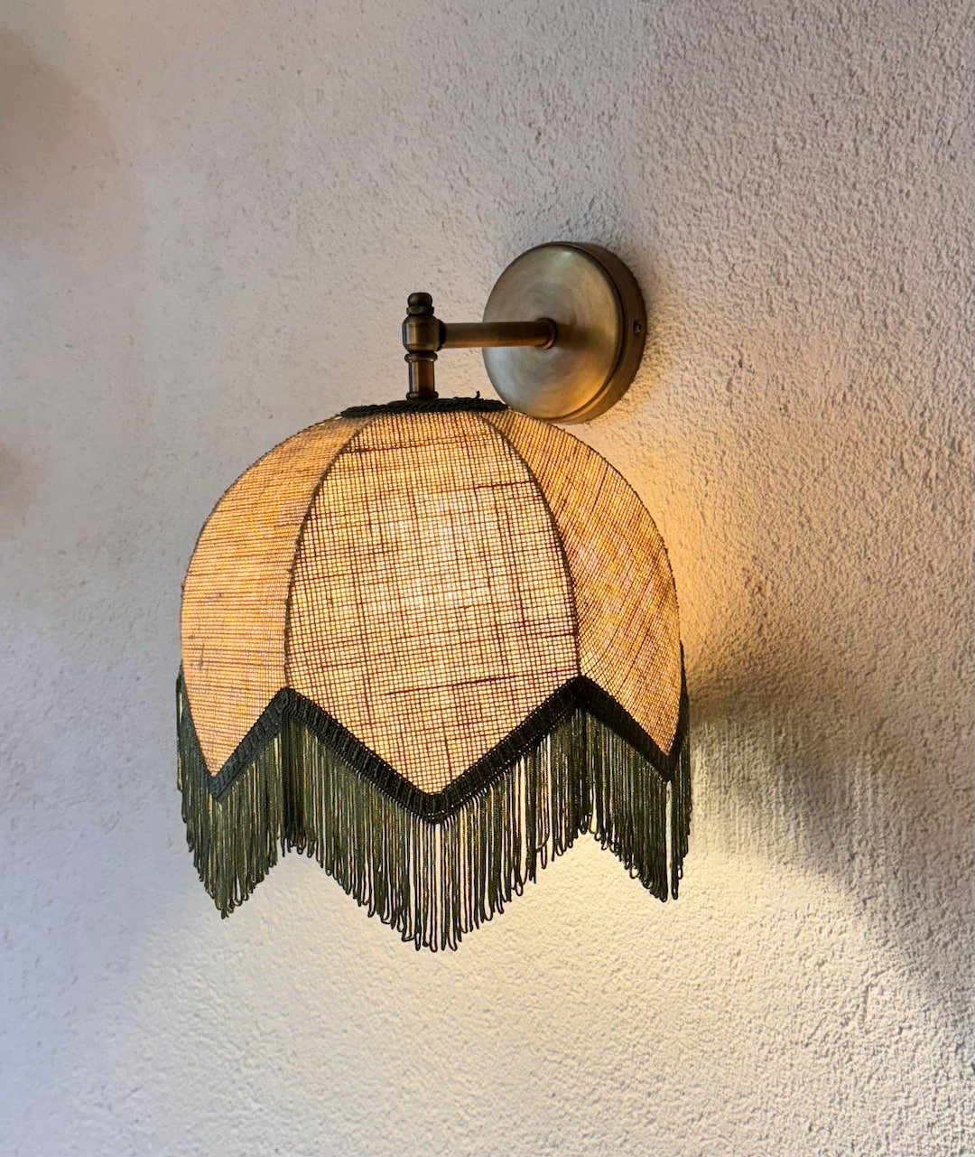 Boho Wall Sconce, Handmade Fabric Wall Sconce, Custom Wall Sconce, Wall ...
