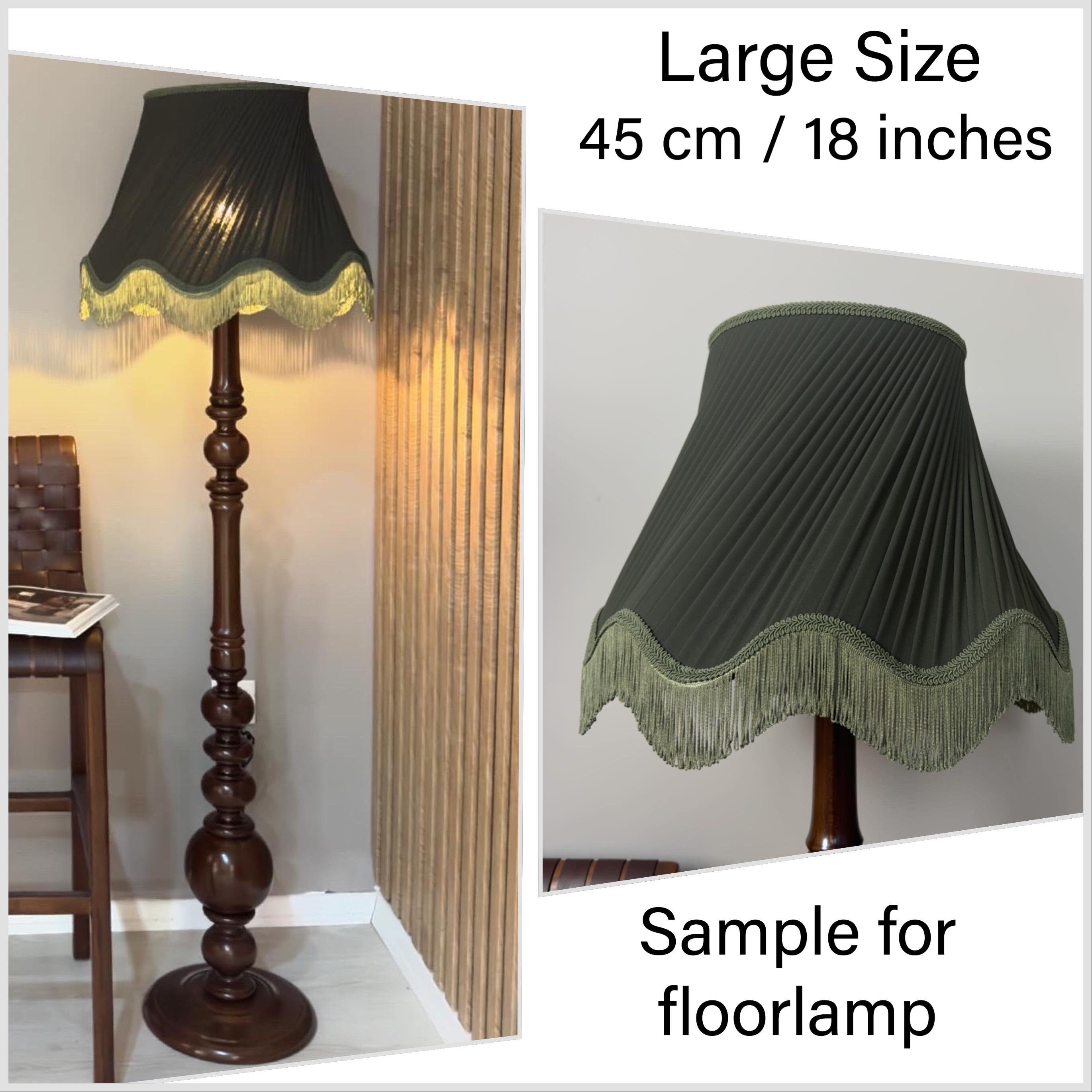 Silk Satin Fabric and Fringed Chandelier, Lamp Shade. - Etsy