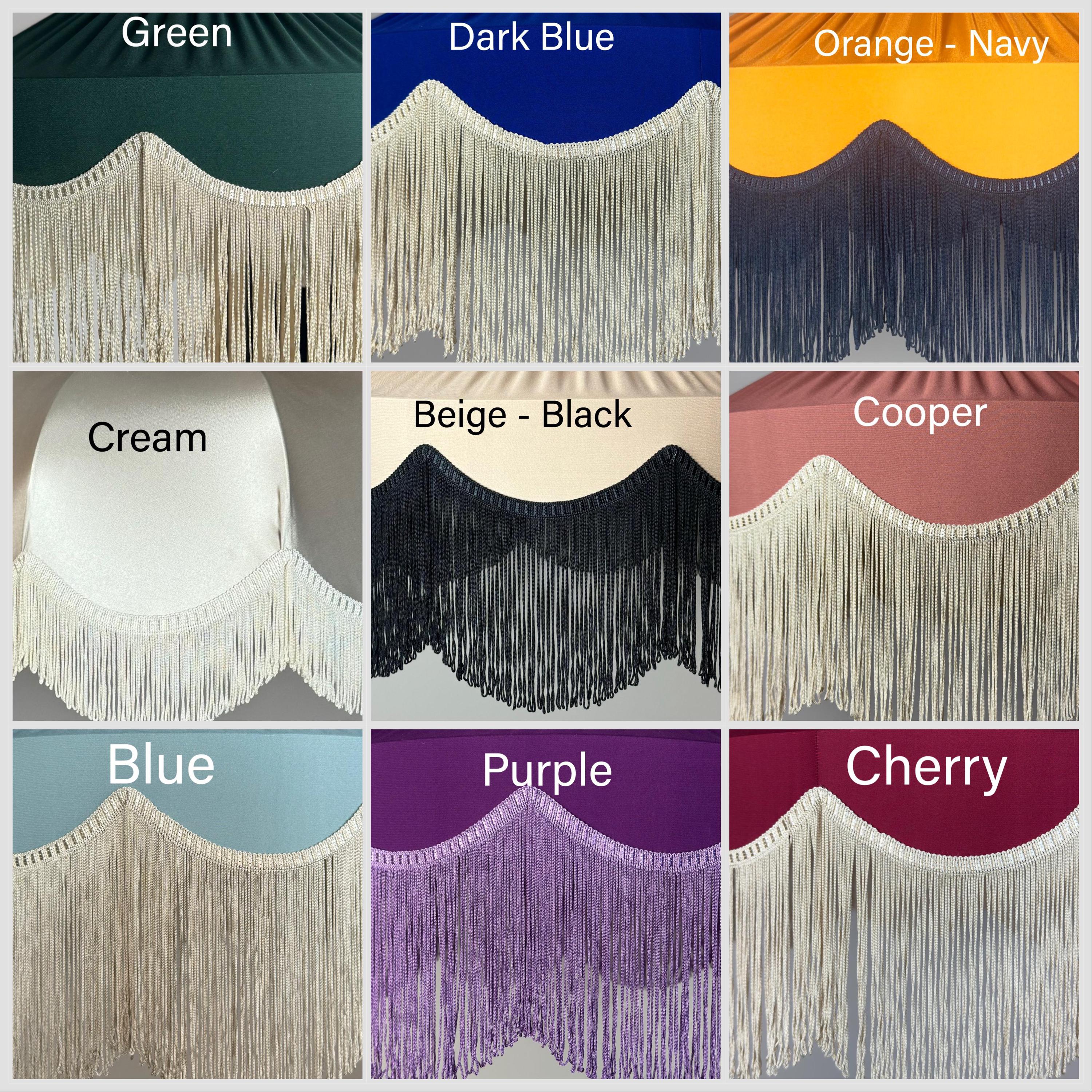 Silk Satin Fabric and Fringed Chandelier, Lamp Shade. - Etsy