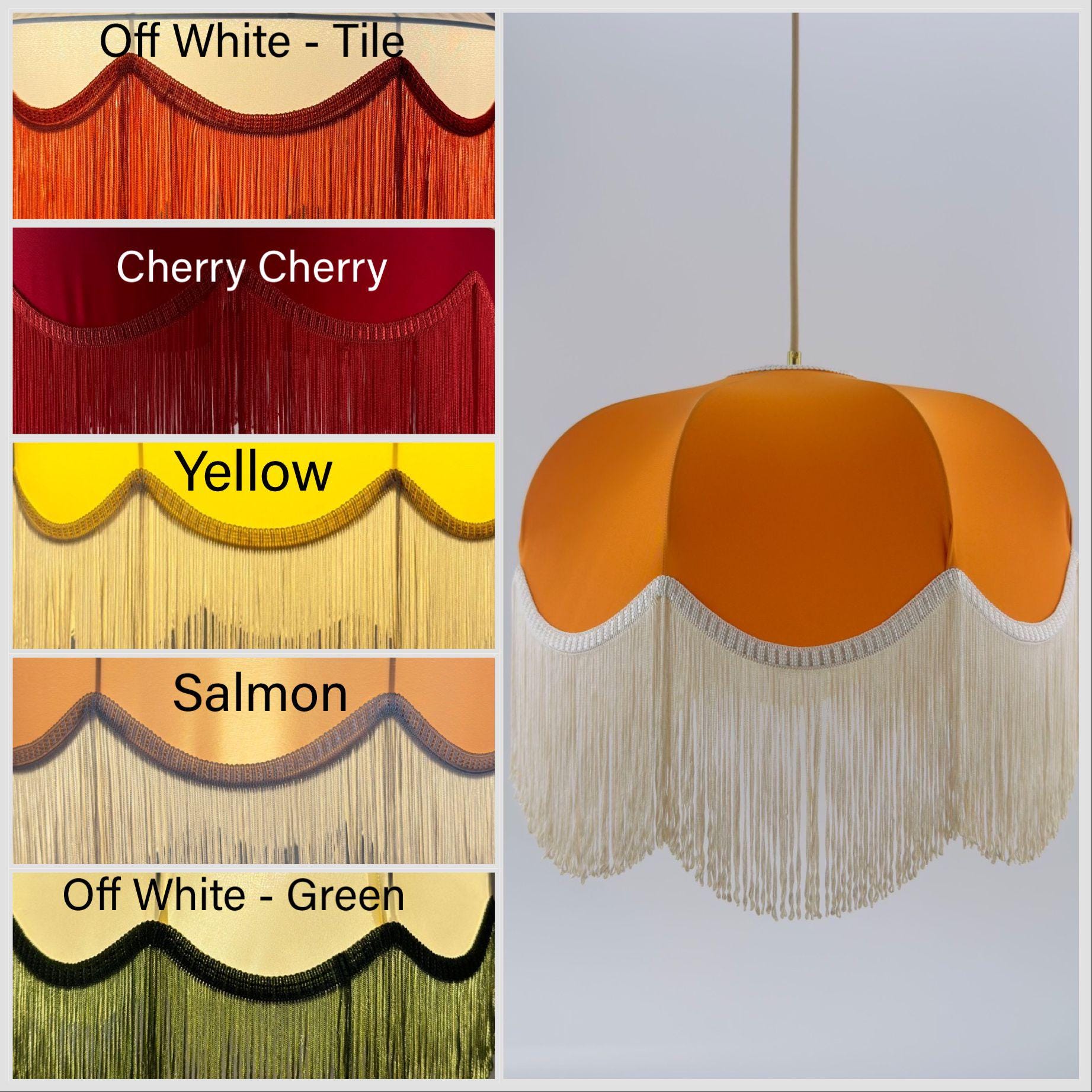 Silk Satin Fabric and Fringed Chandelier, Lamp Shade. - Etsy