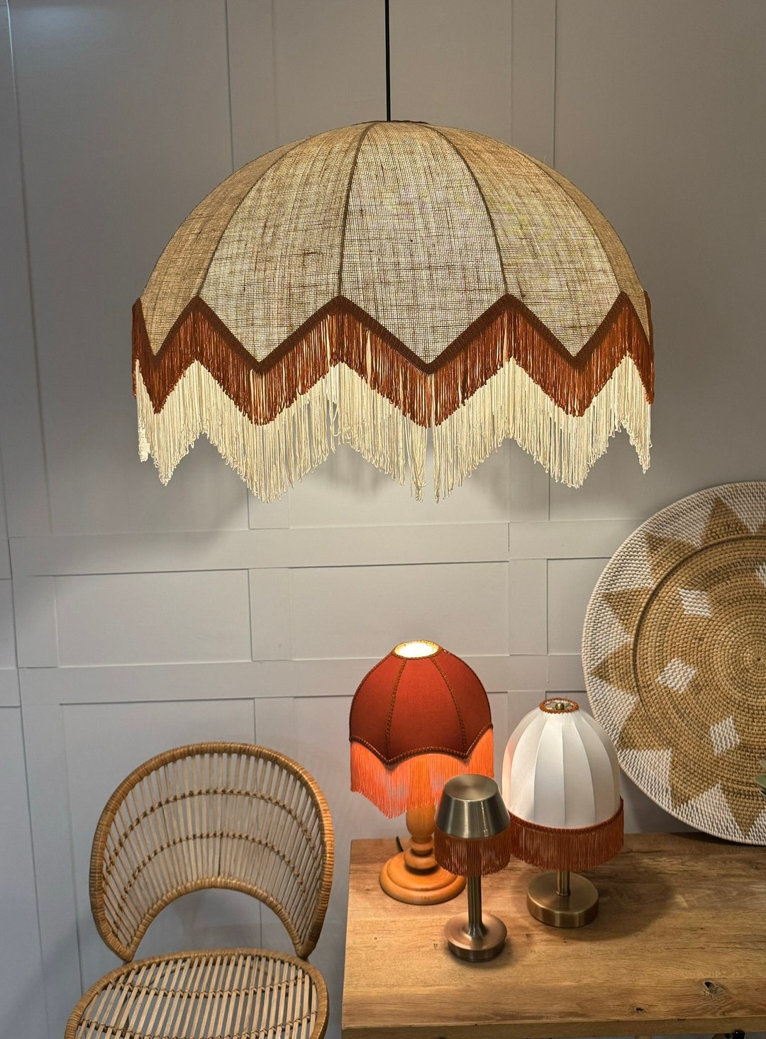 Boho Light, Chandelier, Light, Lampsadeboho Light, Tassel Pendant ...