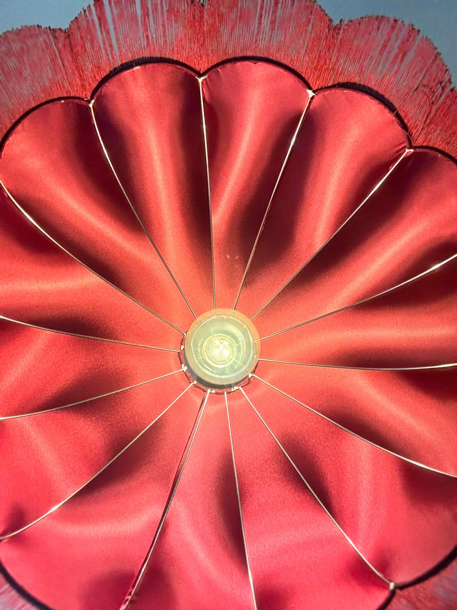 Silk Satin Fabric and Fringed Chandelier, Lamp Shade. - Etsy