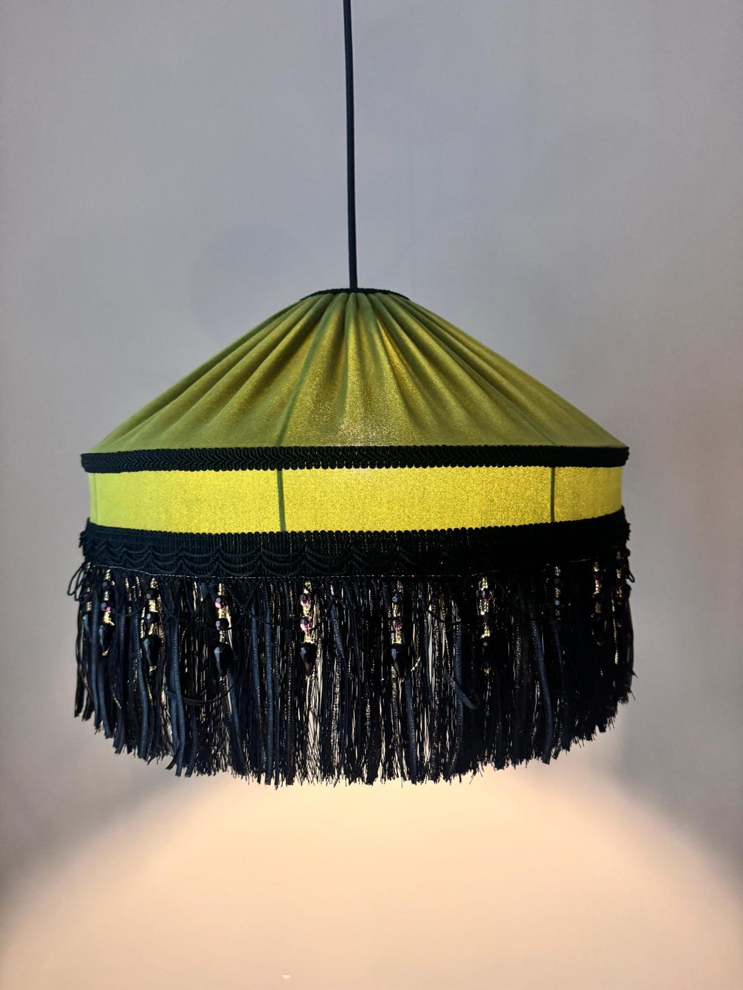 Lux Velvet Lampshade - Pendant: Victorian Style Lampshade With Handmade ...