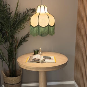 Boho Light, Tassel Pendant Ligting, Boho Fringe Chandelier, Cotton ...