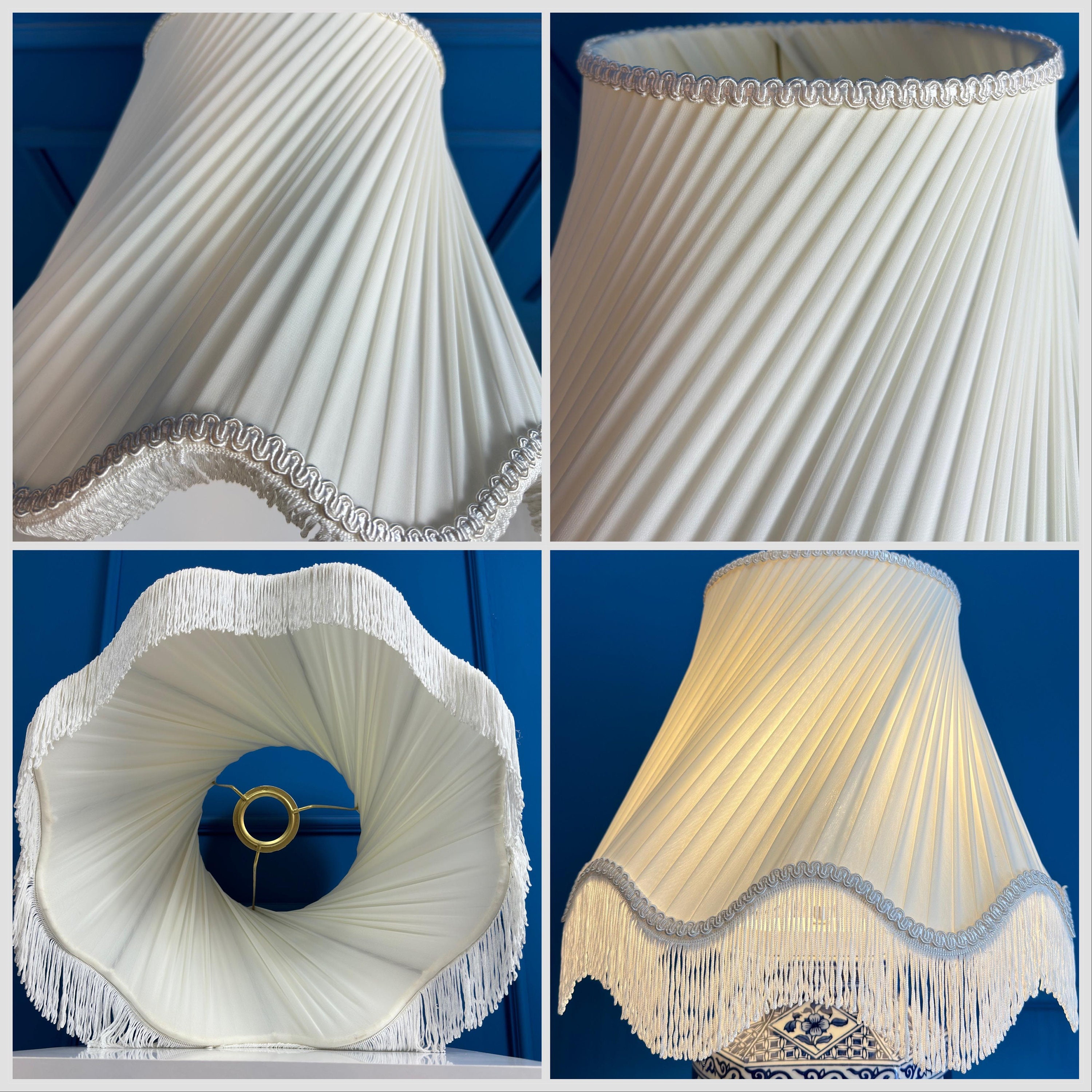 Silk Satin Fabric and Fringed Chandelier, Lamp Shade. - Etsy