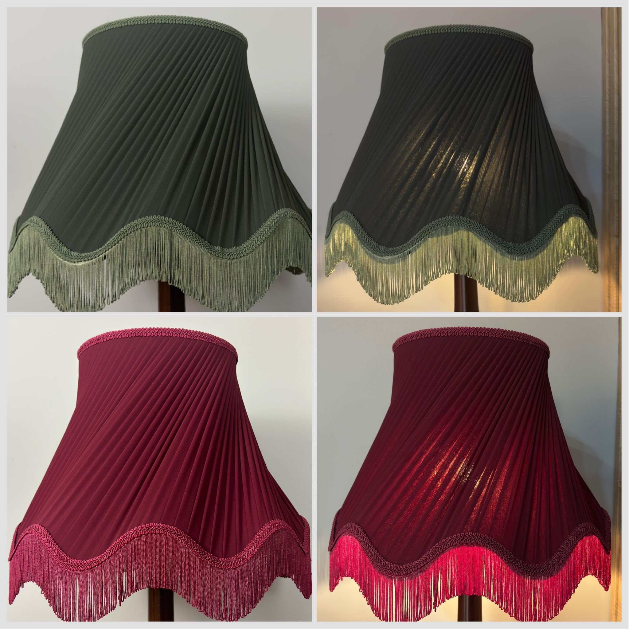 Silk Satin Fabric and Fringed Chandelier, Lamp Shade. - Etsy