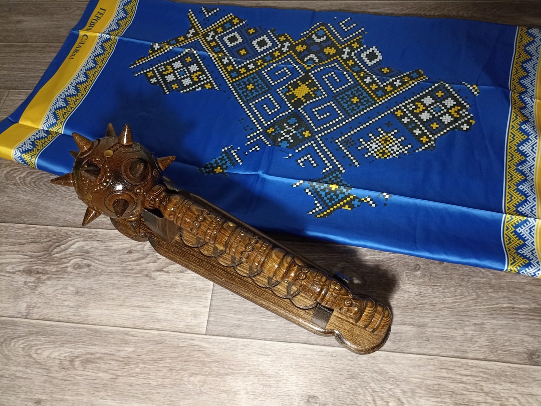 Ukraine Handmade Souvenir Mace on a Stand / Vintage Style Mace of ...