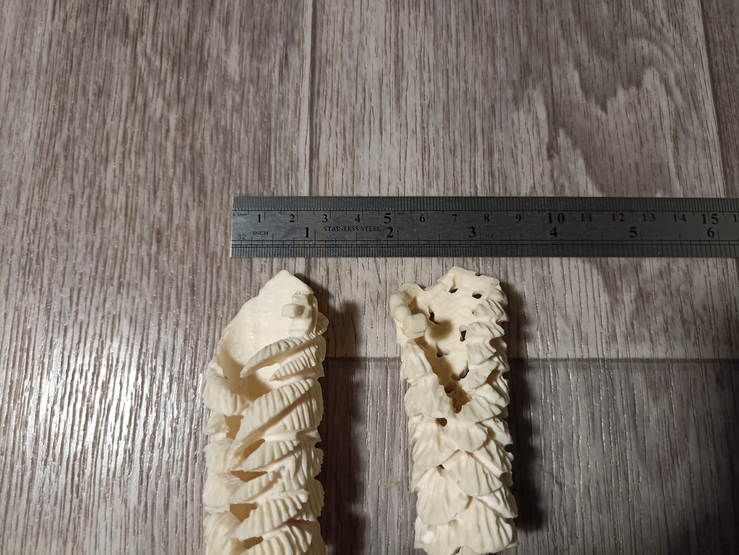 Set of Two Vintage Bone Figurines / Wolf Fox or Dog Under a Tree / Hand ...