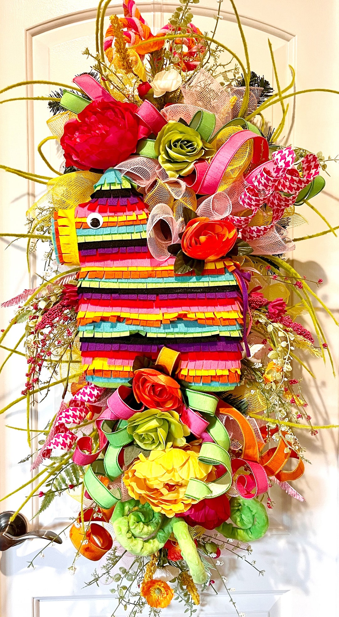 Fiesta Wreath, Fiesta Swag, Pinata Wreath, Door Swag, Door Decor ...