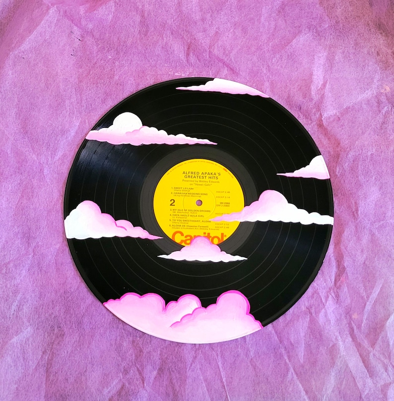 Cloud Painted Record - Etsy