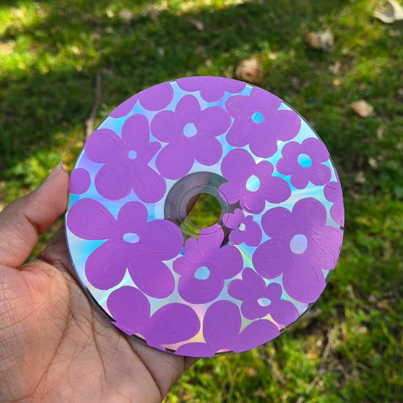 Painted Cd - Etsy