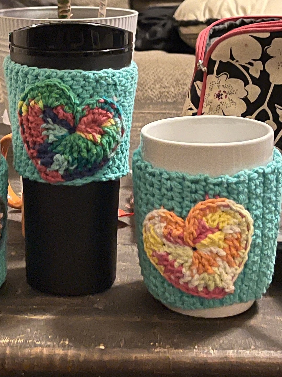 Crochetted Coffee Cup Coozie - Cup Included - Etsy