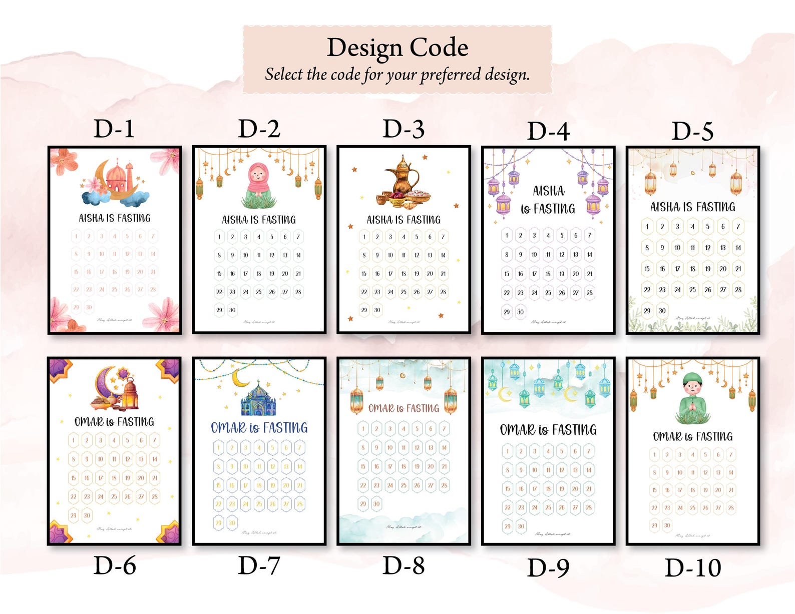 Ramadan Fasting Tracker for Kids | Ramadan Tracker | Printable Ramadan ...