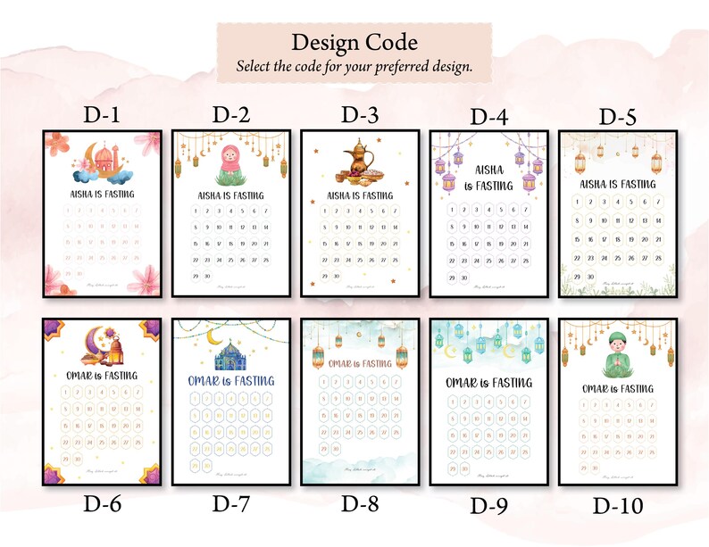 Ramadan Fasting Tracker for Kids | Ramadan Tracker | Printable Ramadan ...