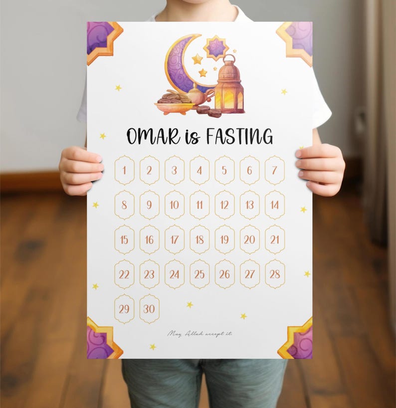 Ramadan Fasting Tracker for Kids | Ramadan Tracker | Printable Ramadan ...