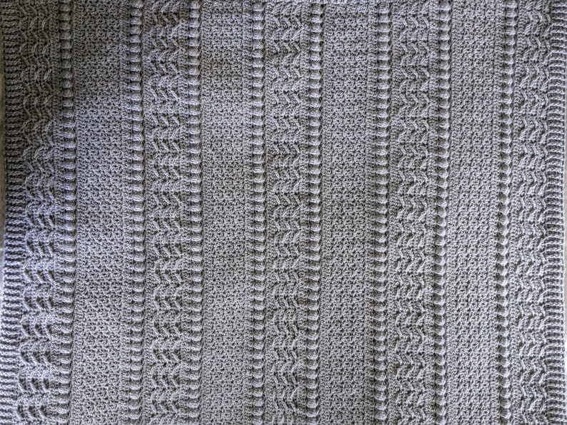 Gray Stroller Blanket Cozy Textured Crochet - Etsy