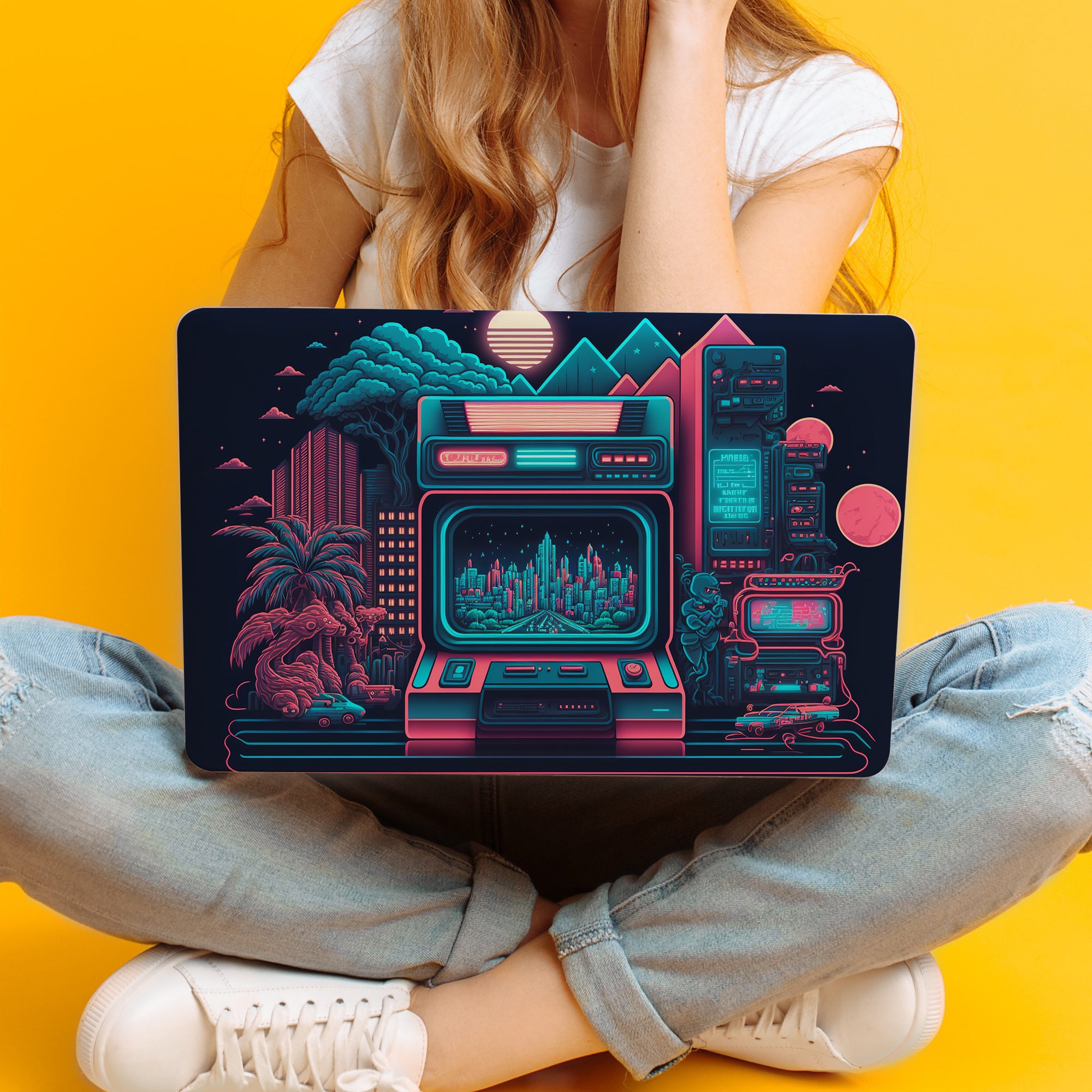 Cyber City Laptop Skin: UNIVERSAL Laptop Skin, Full Coverage Protective ...