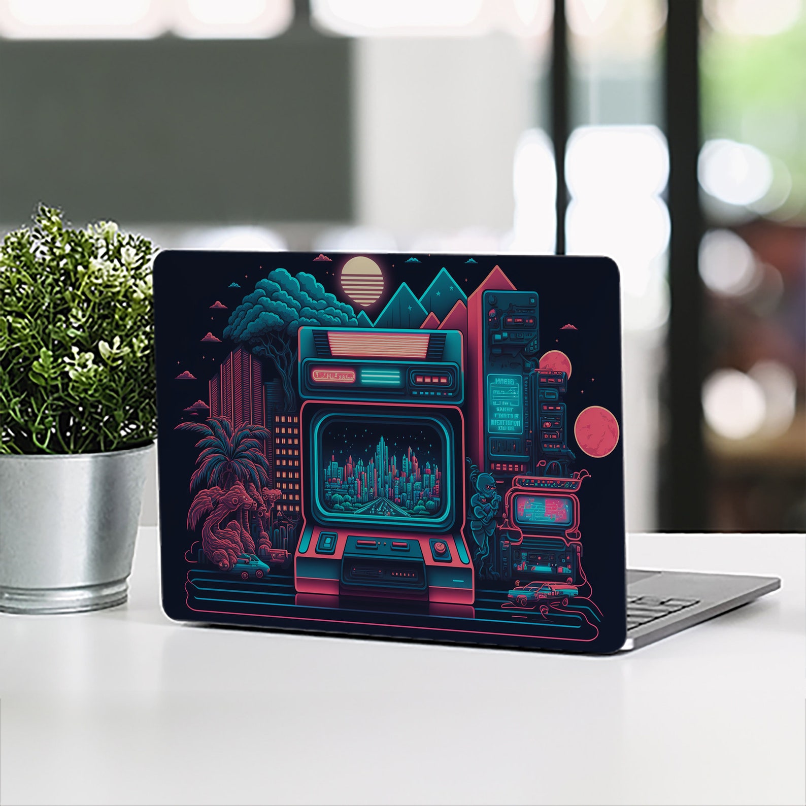 Cyber City Laptop Skin: UNIVERSAL Laptop Skin, Full Coverage Protective ...