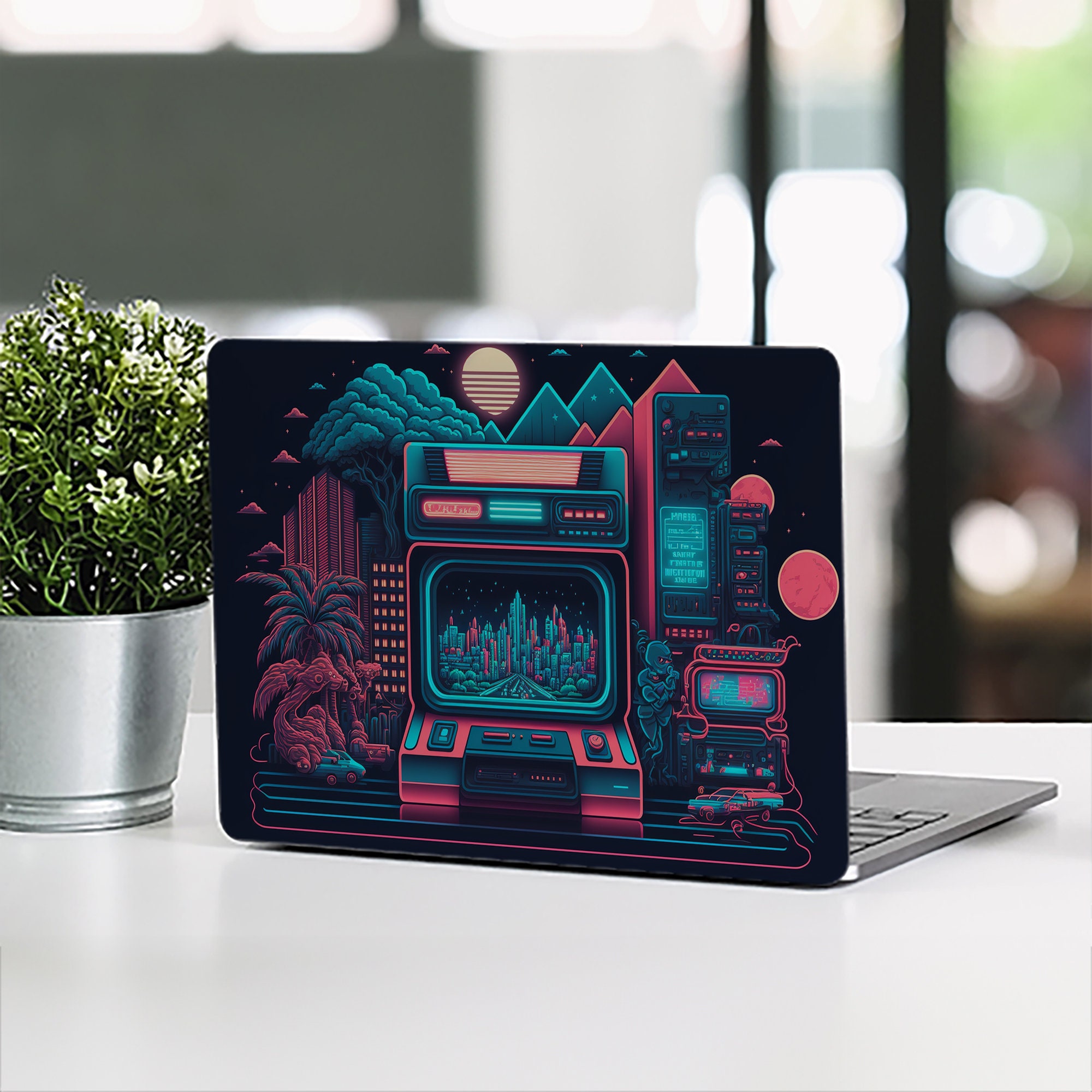 Cyber City Laptop Skin: UNIVERSAL Laptop Skin, Full Coverage Protective ...