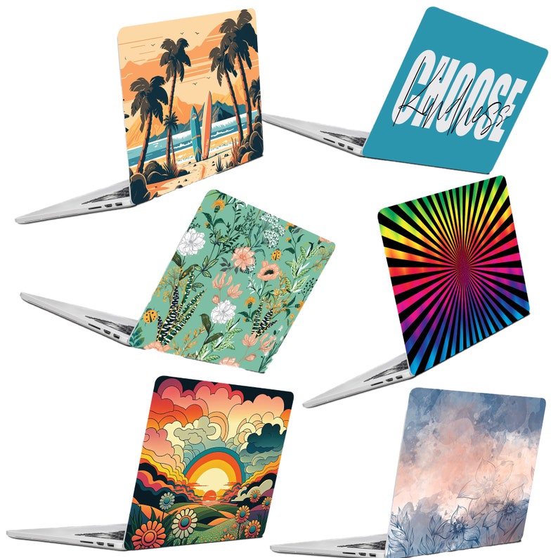 Sunflower Laptop Skin: Floral 70s Style, Full Coverage Protective Skin ...