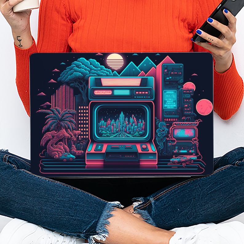 Cyber City Laptop Skin: UNIVERSAL Laptop Skin, Full Coverage Protective ...