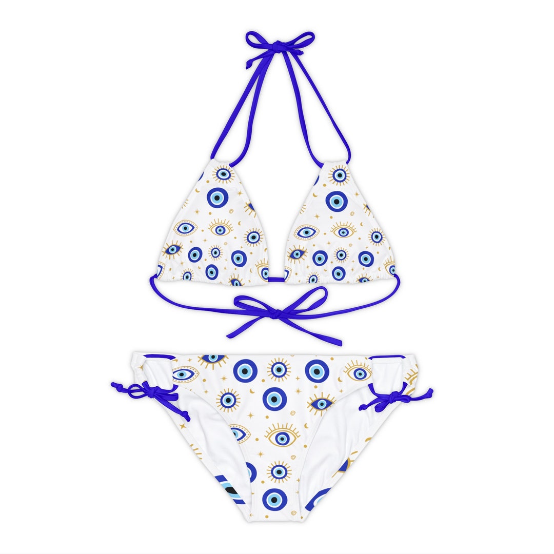 Evil Eye Two Piece Biking Set, Celestial Bathing Suit, Seeing Eye ...