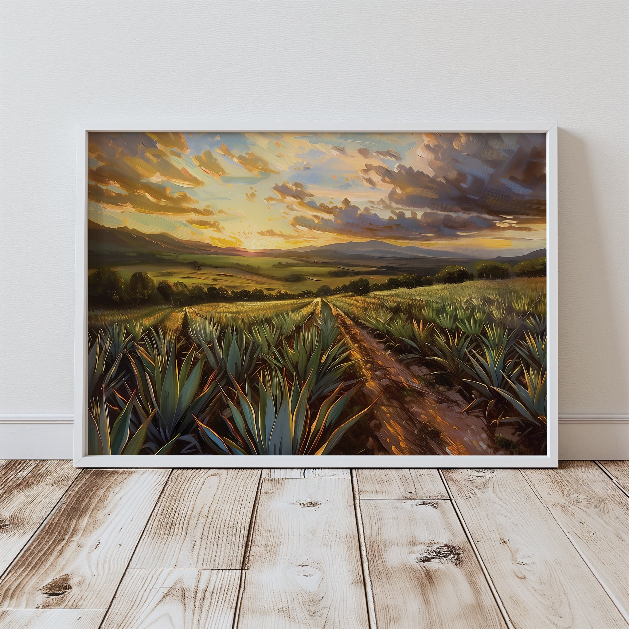 Agave Field Sunset Art Print: Mexican Landscape (digital Download) - Etsy