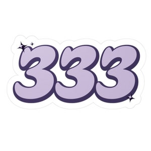 333 Angel Number Sticker, Angel Number, Spirituality, Sticker for ...