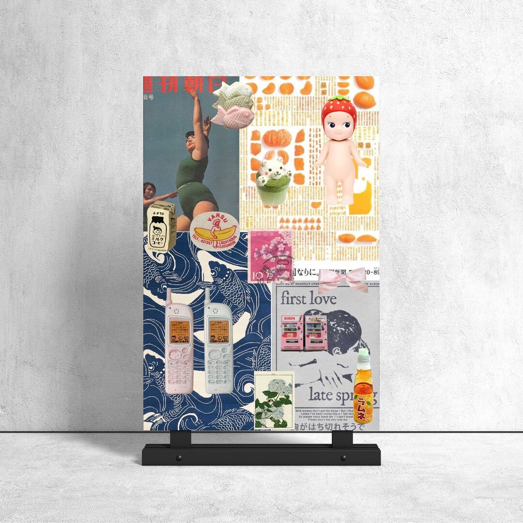 Japan Inspired Collage Poster, Japanese Aesthetic, Tokyo Collage ...