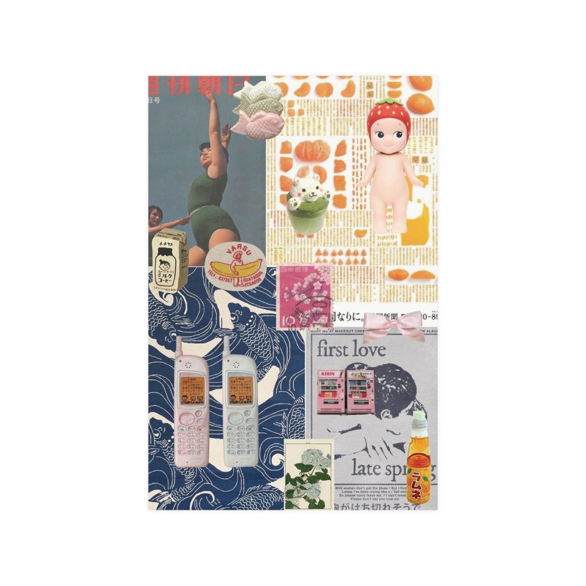 Japan Inspired Collage Poster, Japanese Aesthetic, Tokyo Collage ...