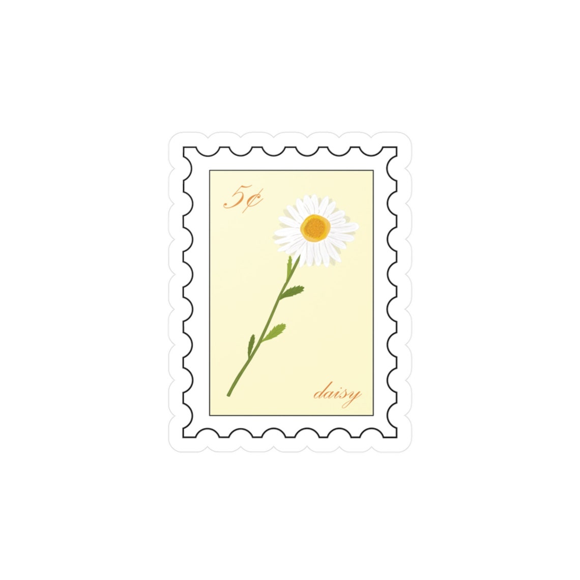 Daisy Flower Sticker Stamp, Postage Stamp Sticker, Scrapbooking ...