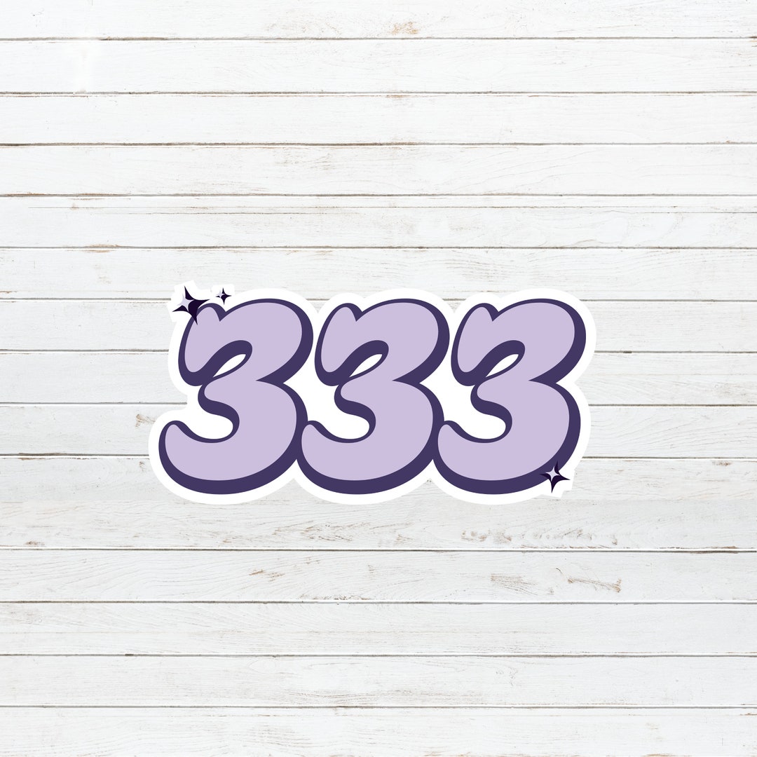 333 Angel Number Sticker, Angel Number, Spirituality, Sticker for ...