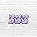 333 Angel Number Sticker, Angel Number, Spirituality, Sticker for ...