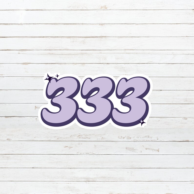 333 Angel Number Sticker, Angel Number, Spirituality, Sticker for Laptop & Water Bottle - Etsy
