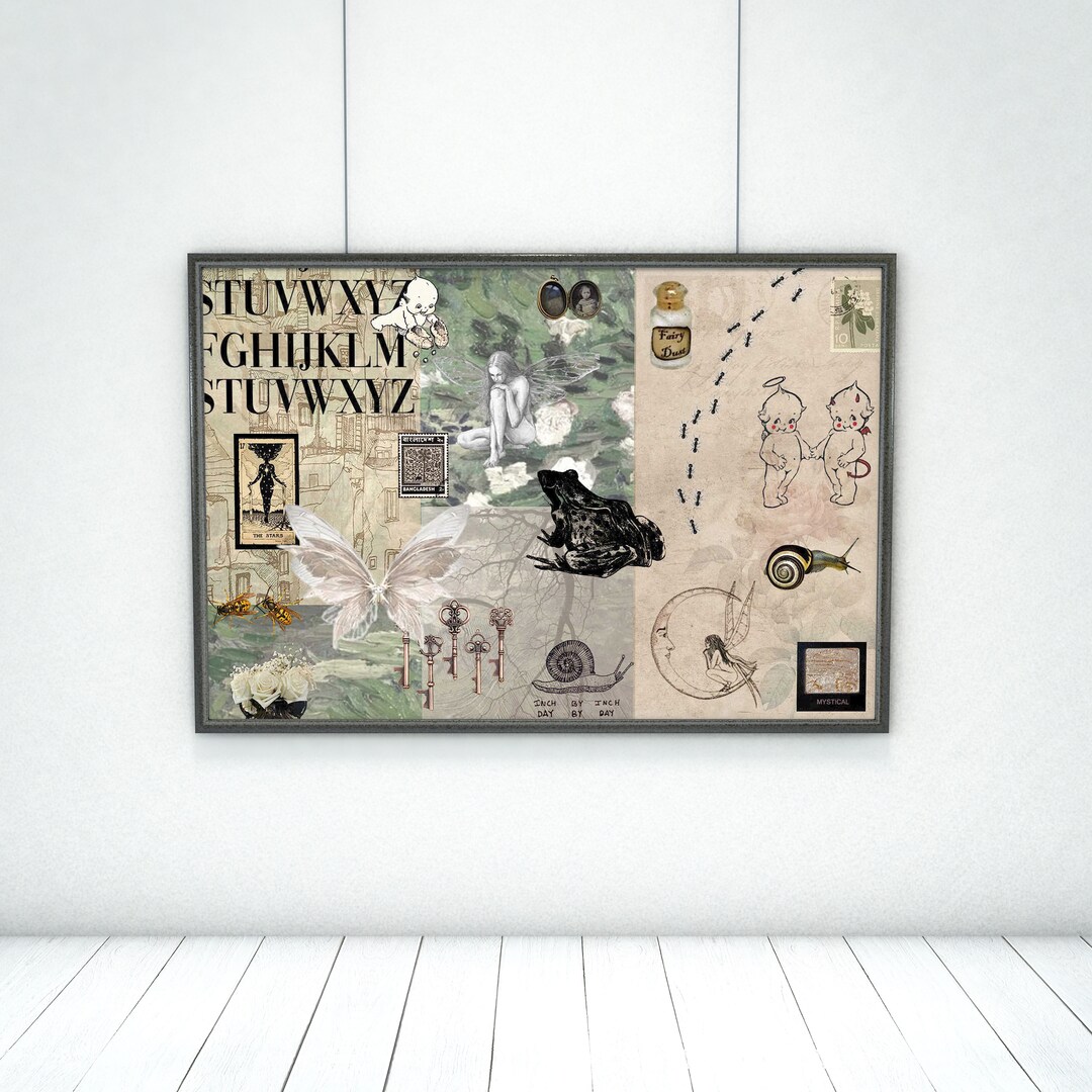 Fairy Forest Core Collage Poster, Cottage Core, Whimsical Aesthetic ...