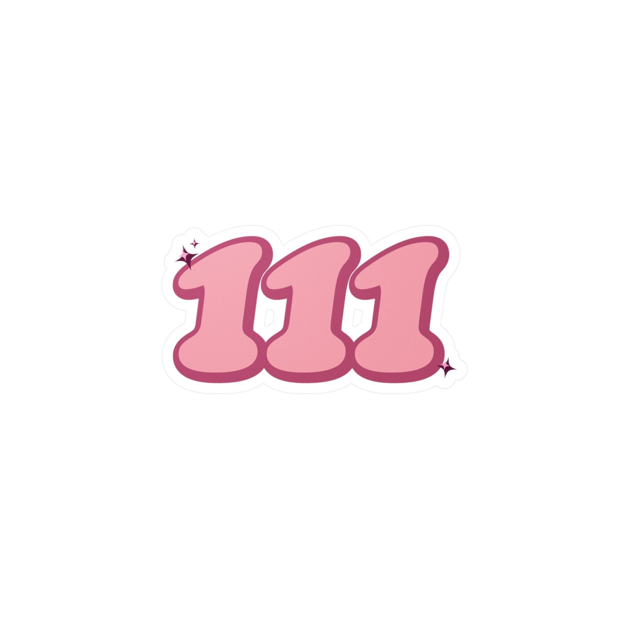 111 Angel Number Sticker, Angel Number, Spirituality, Sticker for ...