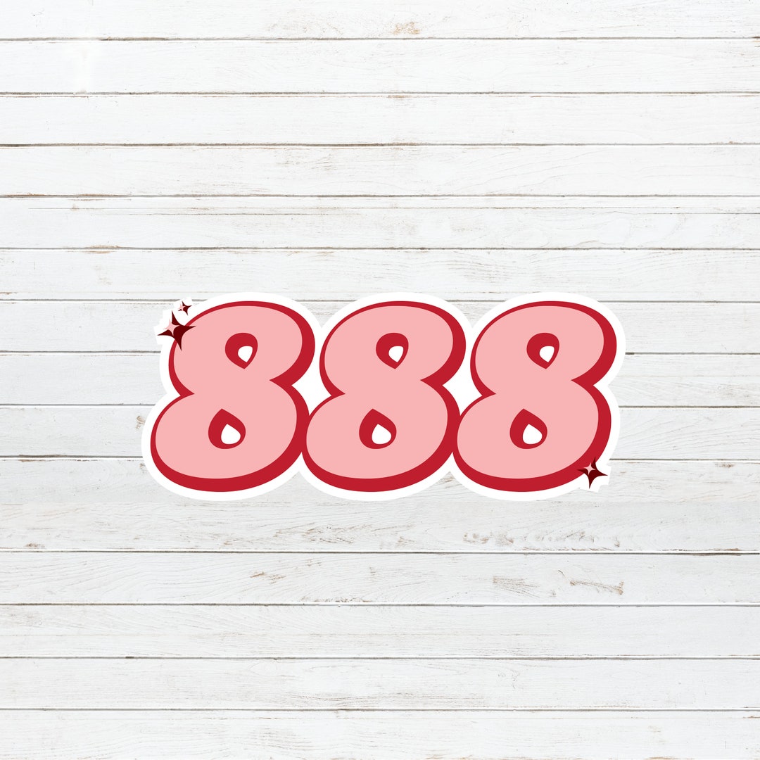 888 Angel Number Sticker, Angel Number, Spirituality, Sticker for ...