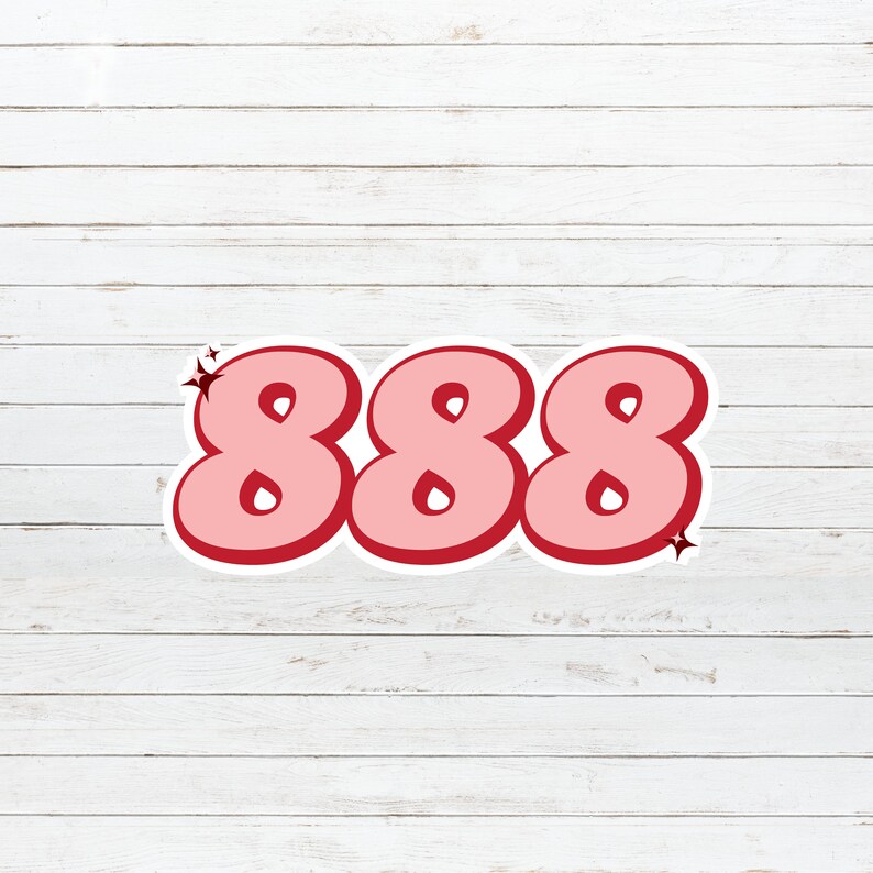 888 Angel Number Sticker, Angel Number, Spirituality, Sticker for ...